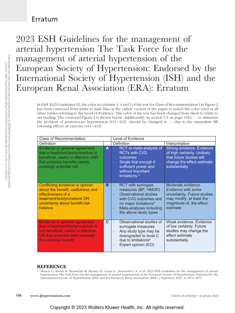 2023 Esh Guidelines For The Management of Arterial.29 | PDF ...