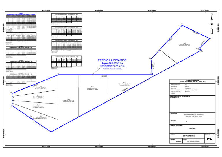 Nueva Distribucion de Los 8 Lotes 02-11-23 | PDF | Geodesia ...