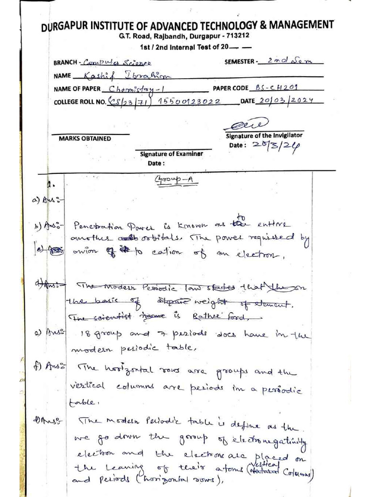 BS-CH201 - Kashif Ibrahim | PDF