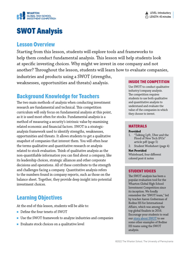 Research and Analysis 3.2 SWOT Analysis - V2 | Download Free PDF | Swot ...