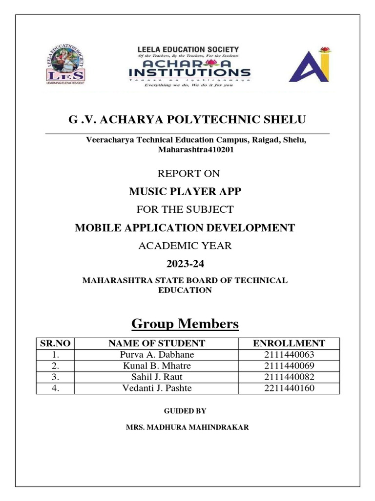 Mad Microproject Group 1 Pdf Streaming Media Application Software 5371