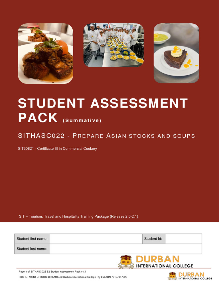 Asian Stocks and Soups Assessment Pack | PDF | Stock (Food) | Umami