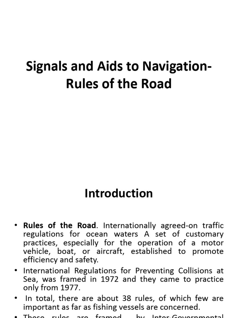 Signals and Aids To Navigation Rules of The Road | PDF | Fishing ...