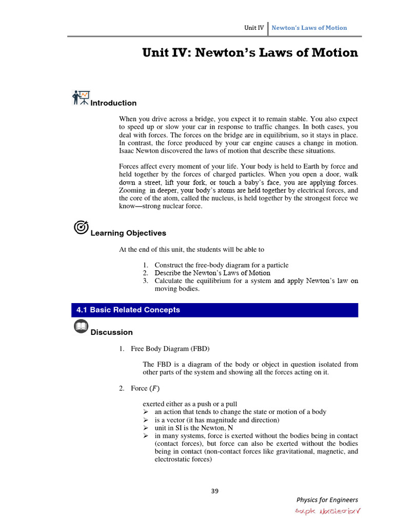 PFE - Newton's Laws of Motion | Download Free PDF | Force | Friction