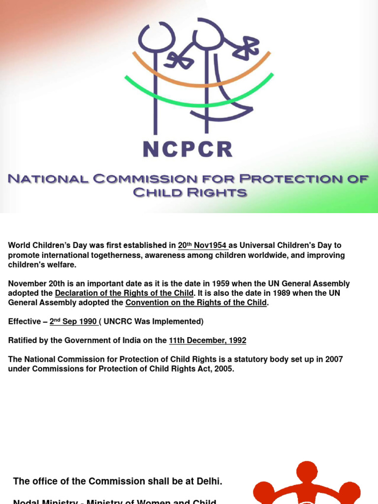 Current NCPCR Chairman: Priyanka Cannungo | PDF | Children's Rights ...