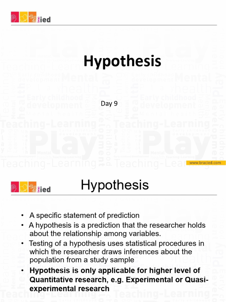 Hypothesis Sampling - Day9 | PDF | Sampling (Statistics) | Hypothesis