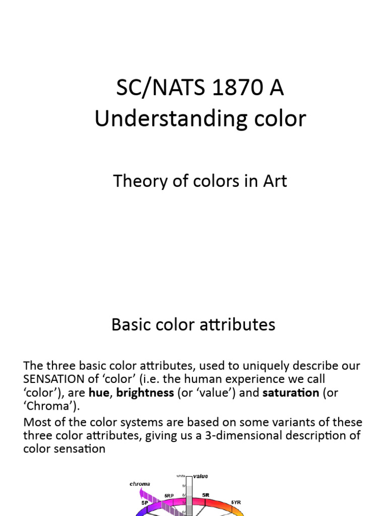 Art and Color Theory Basics | PDF | Color | Hue