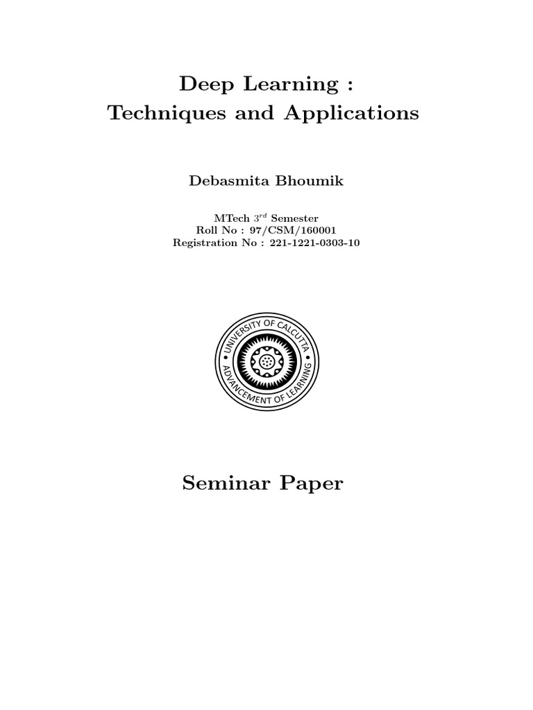 Deep Learning Techniques Overview | PDF | Deep Learning | Artificial ...