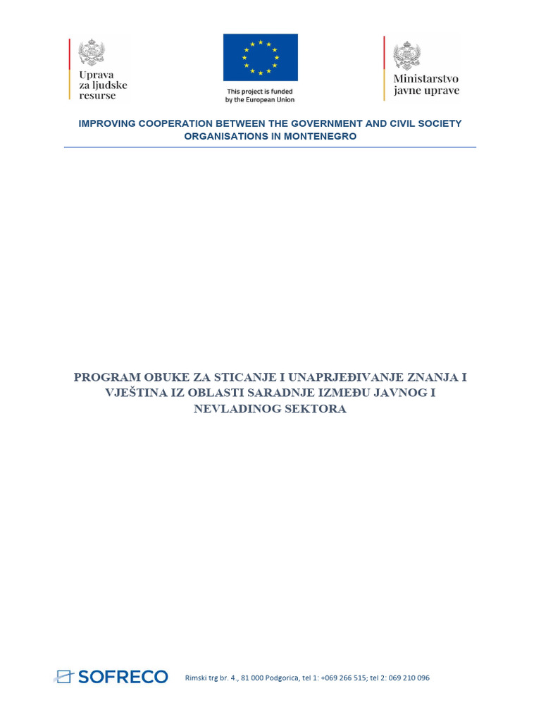 Program Saradnje Nvo | PDF