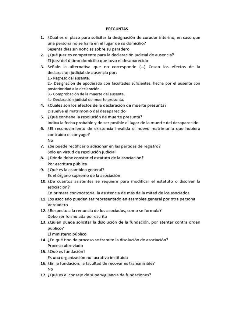 Preguntas Personas Efc | PDF | Gobierno