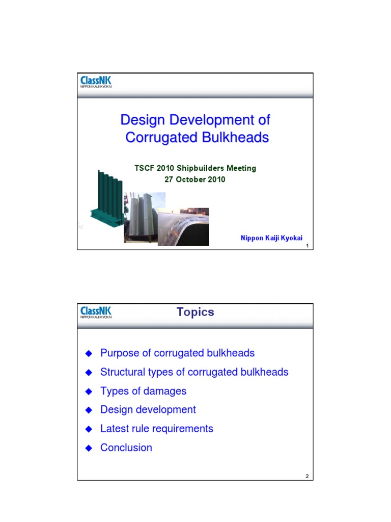 3.2 Design Development of Corrugated Bulkheads | PDF | Ships | Welding