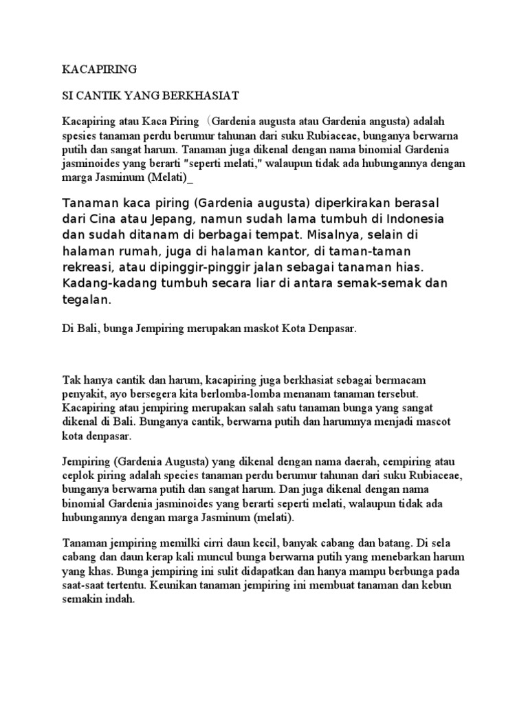 Tanaman Jempiring | PDF