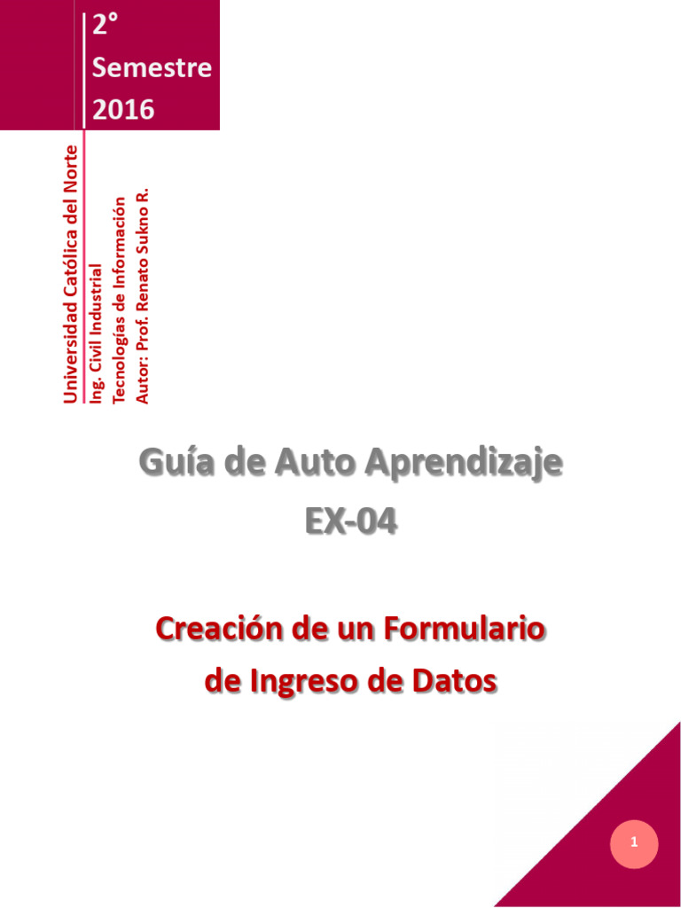 GUIA-EX04-Generar Un Formulario de Ingreso de Datos | PDF | Microsoft Excel | Macro (informática)