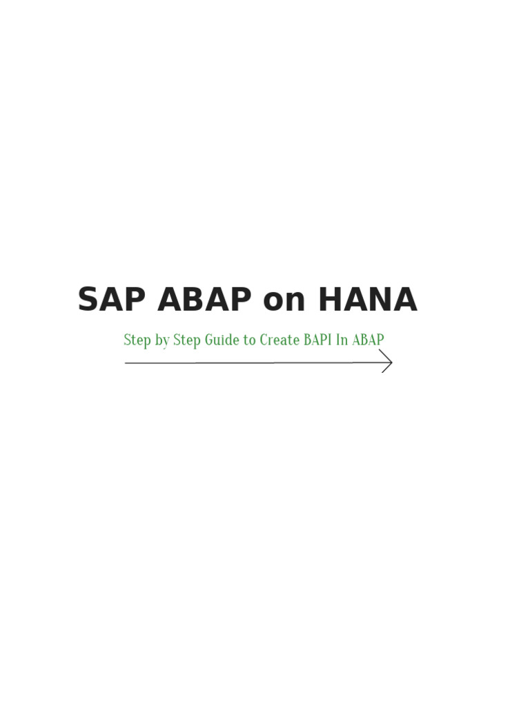 Sap Abap Bapi Pdf Computer Engineering Computer Programming 2526