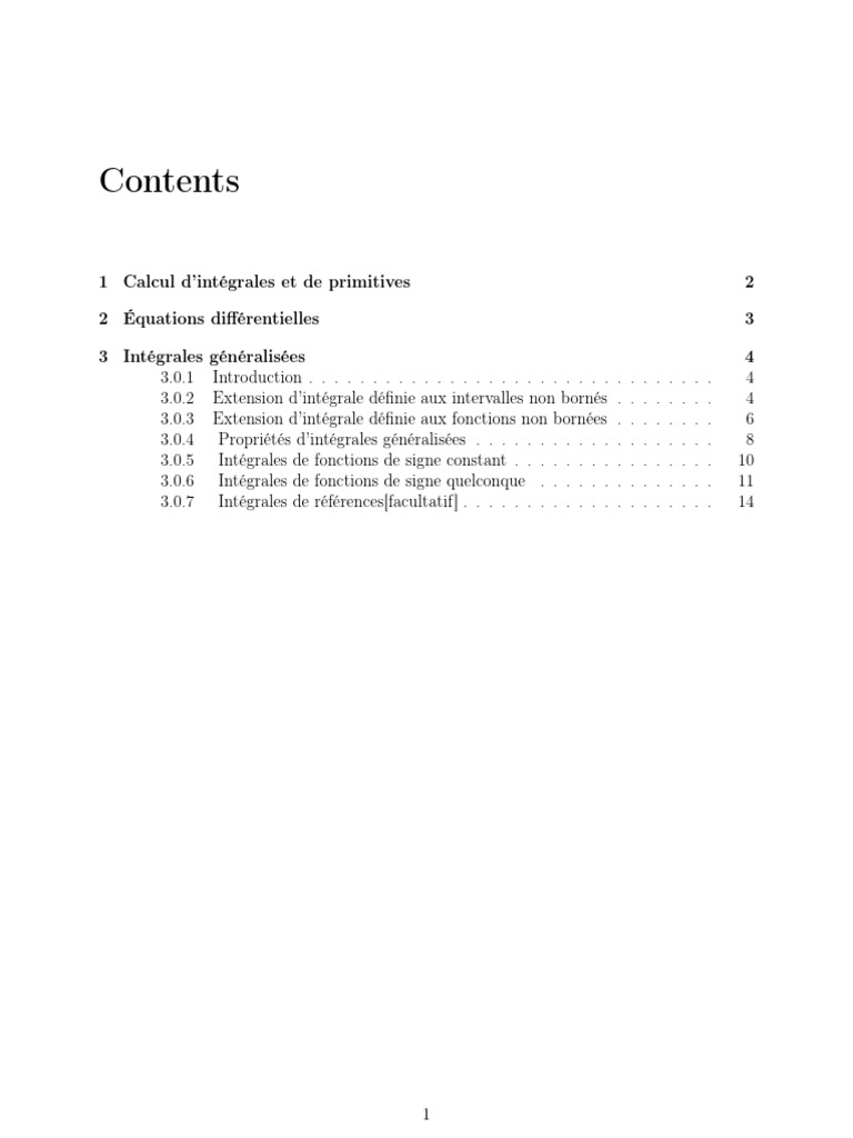Intégrales généralisées : définitions et propriétés | PDF | Limite ...