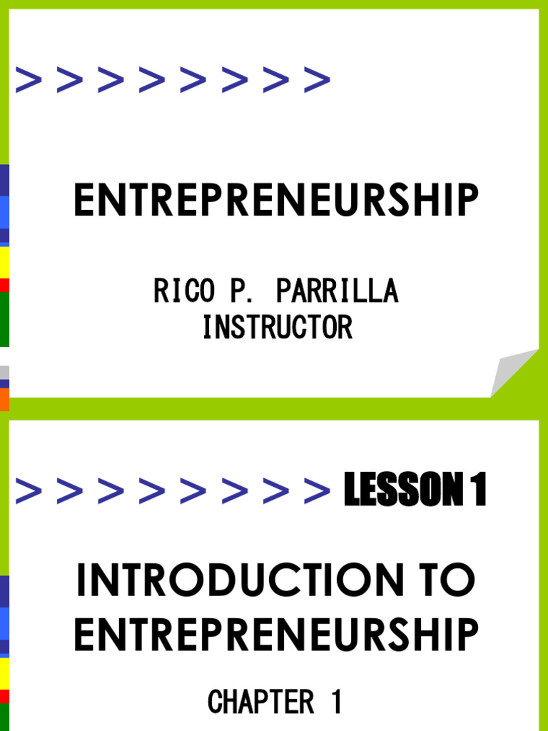 Entrep Lesson 1 | PDF | Entrepreneurship | Cognition