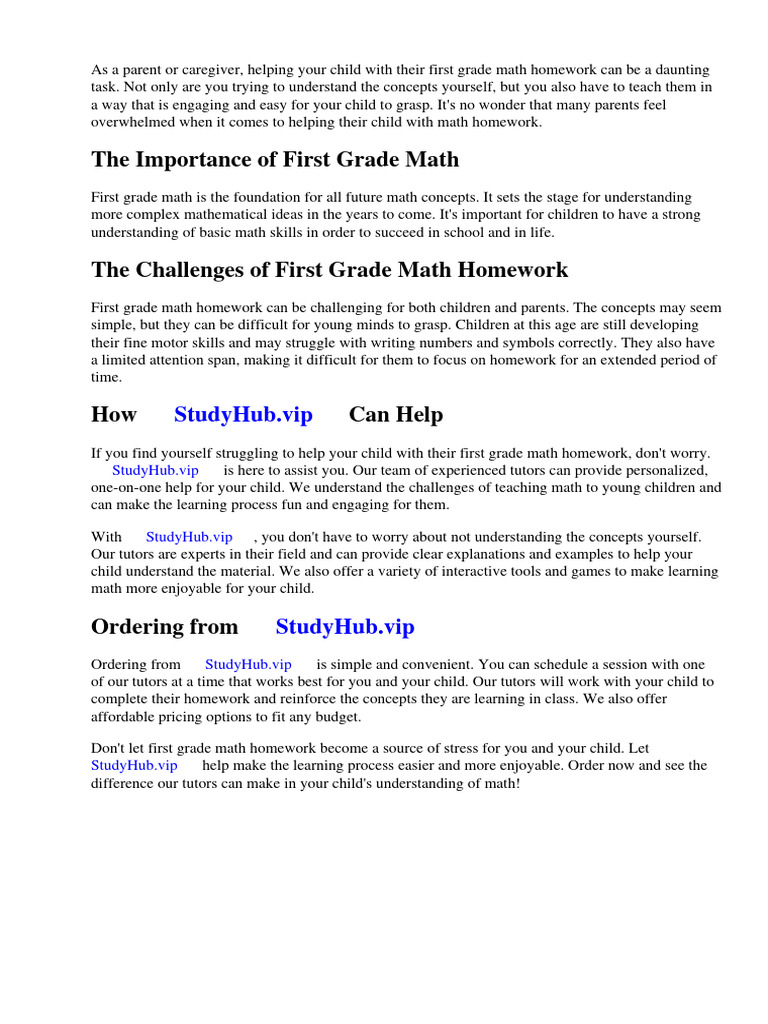 Math Homework Ideas For 1st Grade | PDF | Worksheet | Mathematics