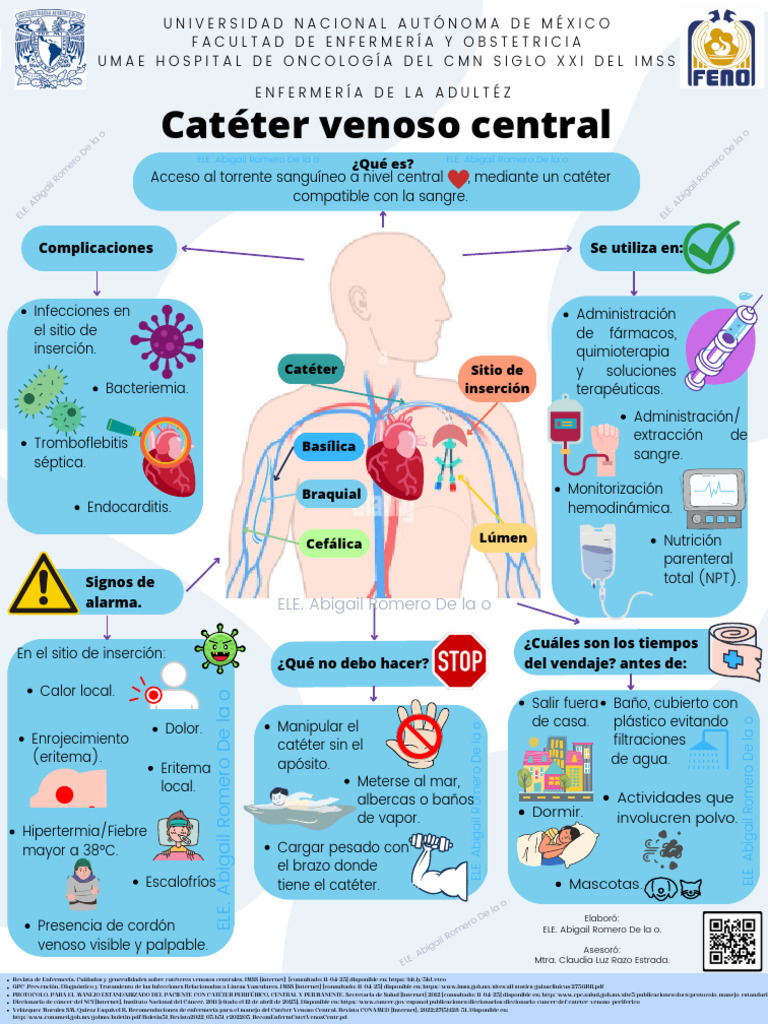 Cuidados y Riesgos de Catéter Venoso Central | PDF | Medicina CLINICA ...