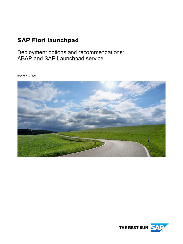 SAP Fiori Launchpad | PDF | Cloud Computing | World Wide Web