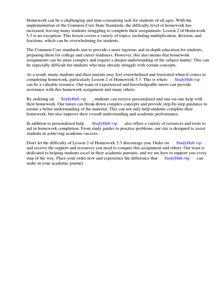 Common Core Lesson 2 Homework 5.3 | PDF | Volcano | Lava