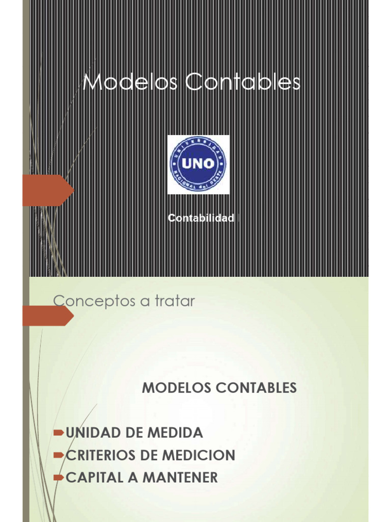 Filminas Modelos Contables | PDF | Contabilidad | Medición