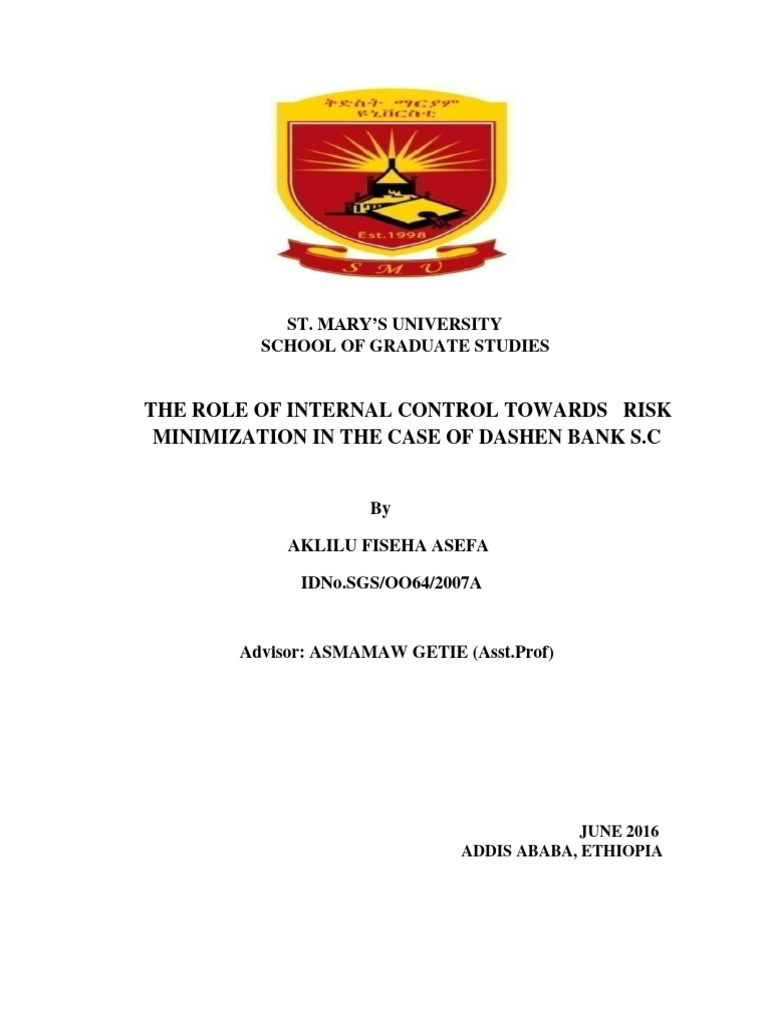 Aklilu Fiseha Full Thesis | PDF | Internal Control | Audit