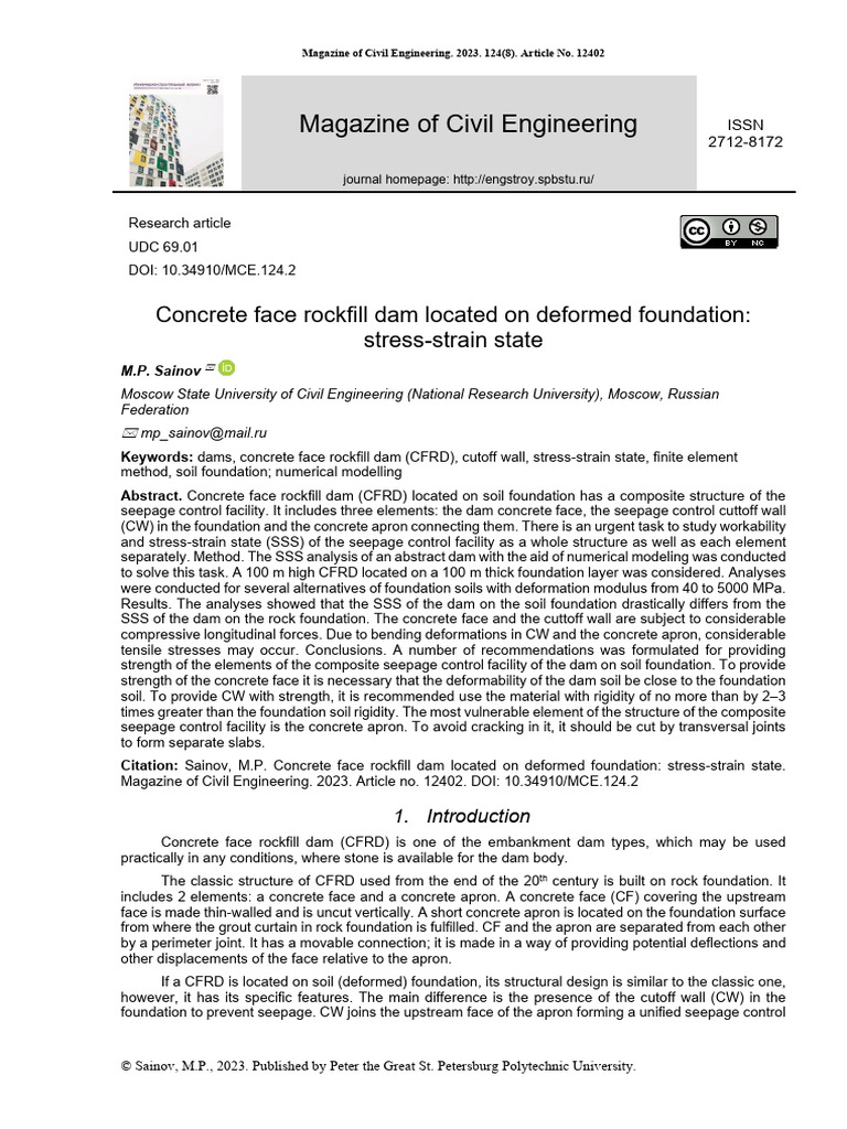 Estructura de Articulo Ejemplo | PDF | Dam | Deformation (Engineering)