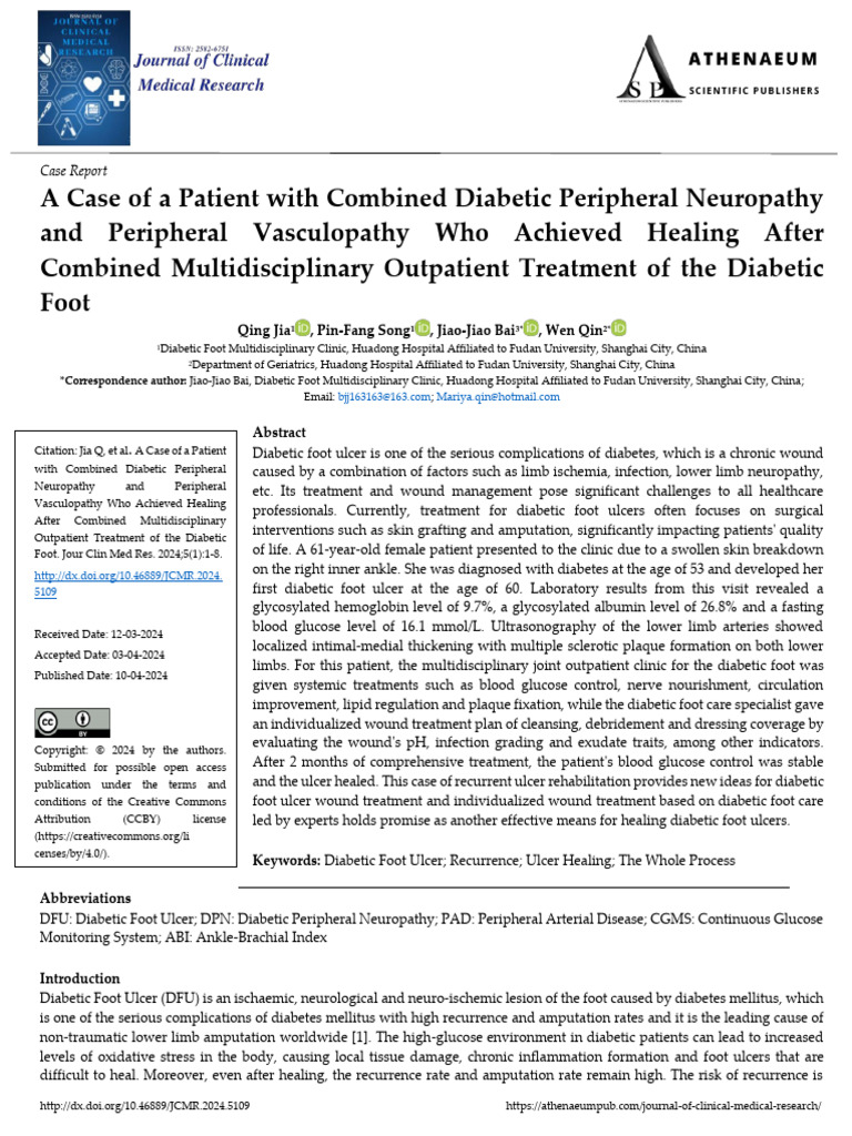 A Case of a Patient With Combined Diabetic Peripheral Neuropathy and ...