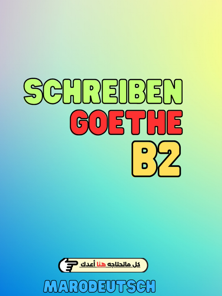 Schreiben b2 Geothe | PDF
