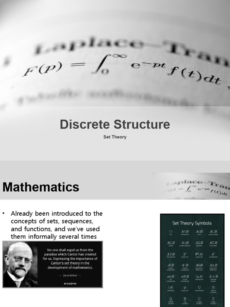 Discrete Structure 1 | PDF | Set (Mathematics) | Intersection (Set Theory)