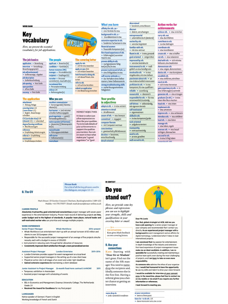 Job Application Extra Vocabulary | PDF