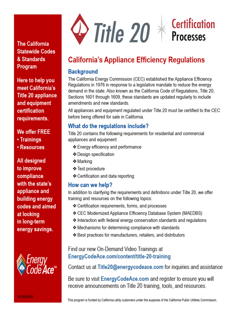 Title+20+Certification+Overview Process FAQs | PDF | Energy ...