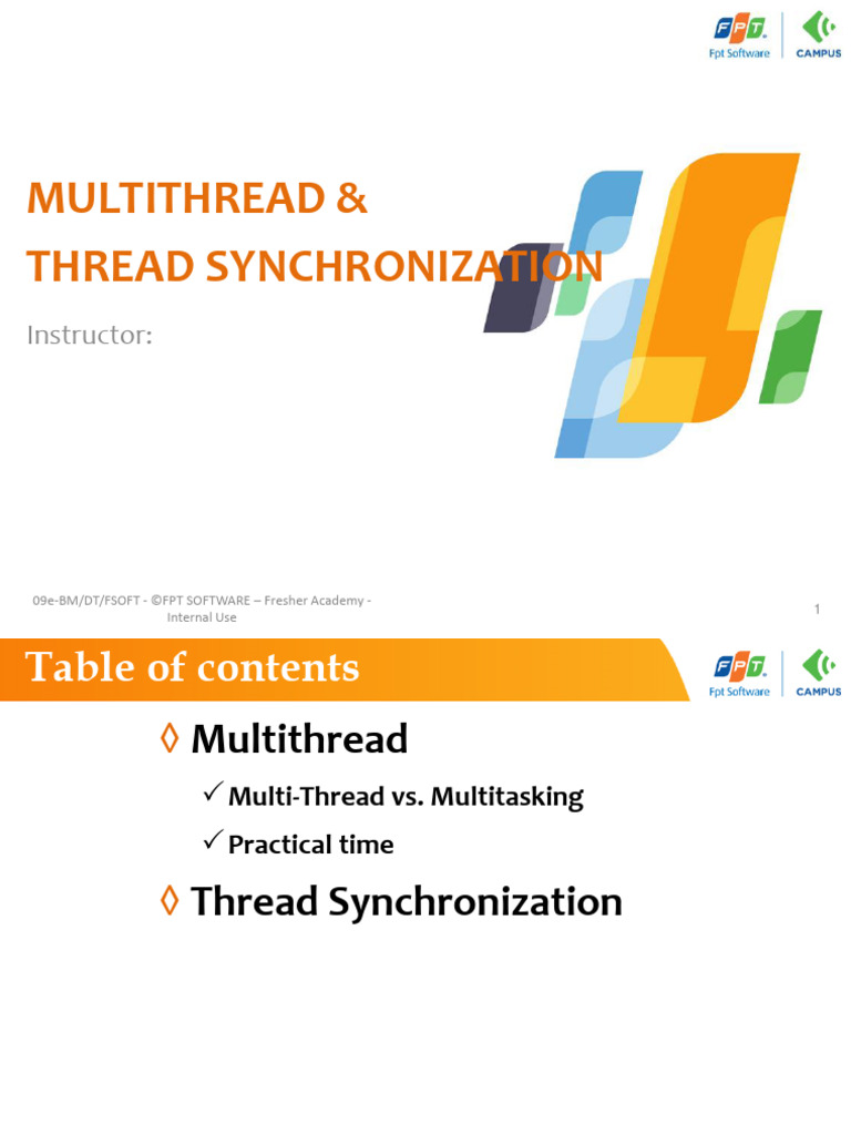 Multithread and Synchronization | PDF | Thread (Computing) | Process ...