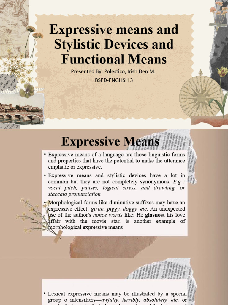 Expressive Means and Stylistic Devices | PDF | Linguistics | Syntax