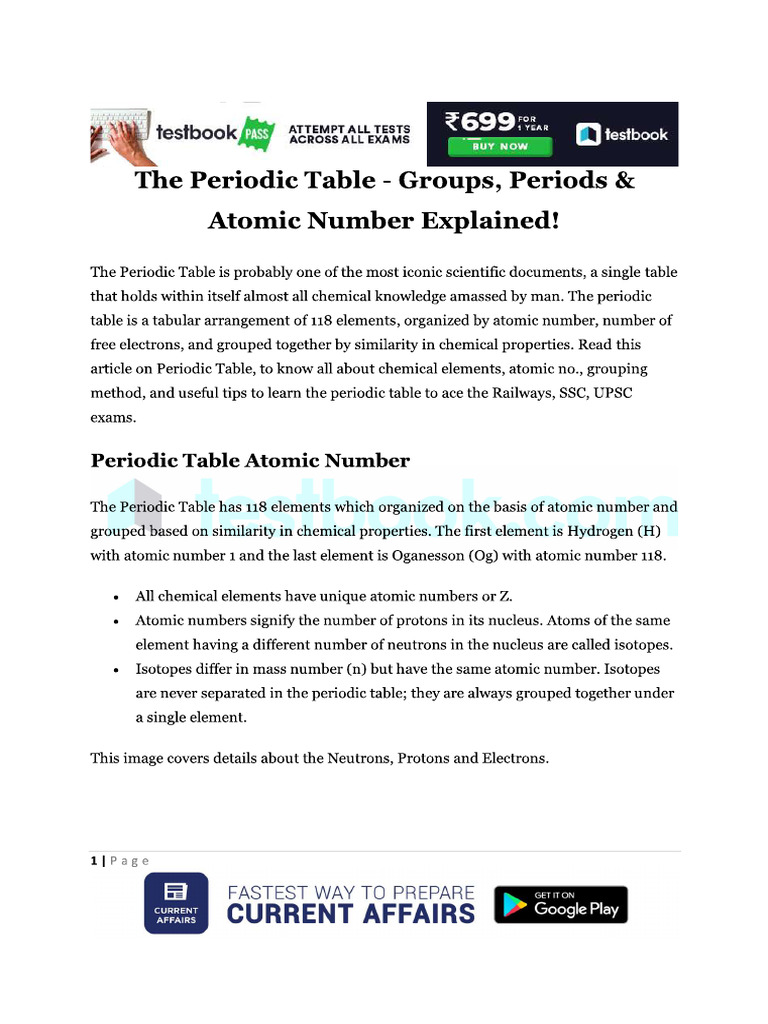 Peridic Table | PDF