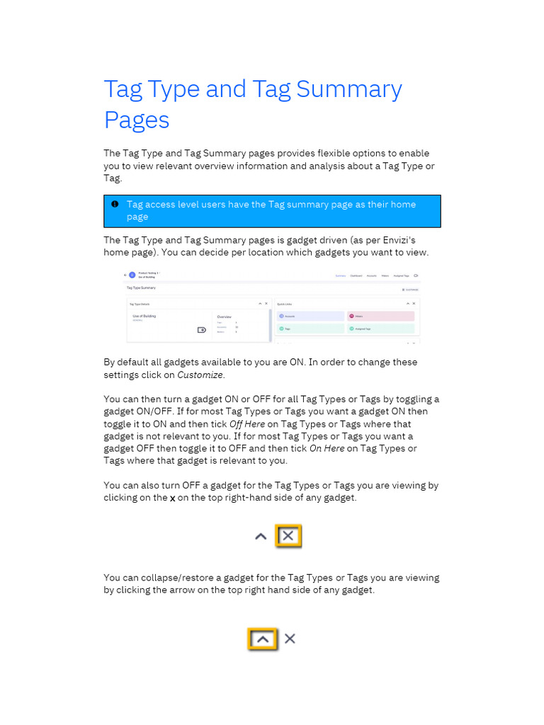 Envizi L4 POX - Tag Type and Tag Summary Pages | PDF | Natural Gas | Consumption (Economics)