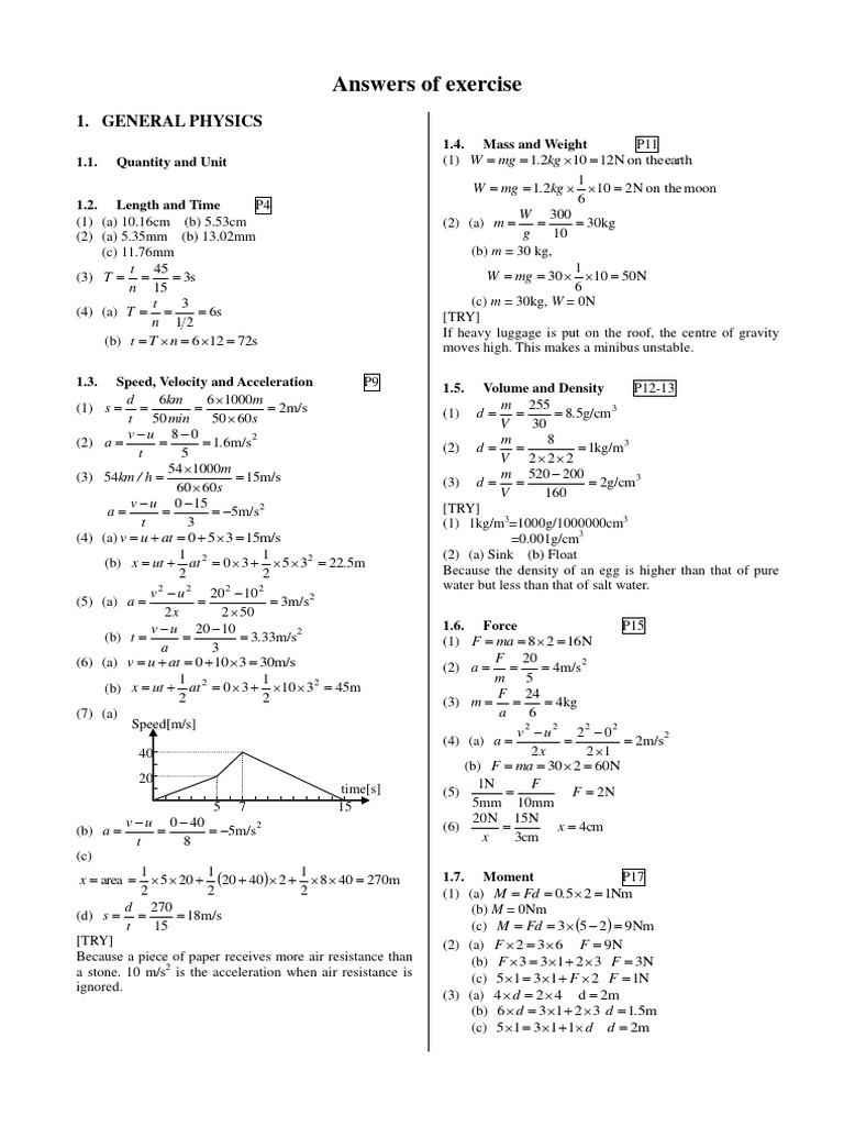 General Physics Exercise Solutions | PDF | Series And Parallel Circuits ...