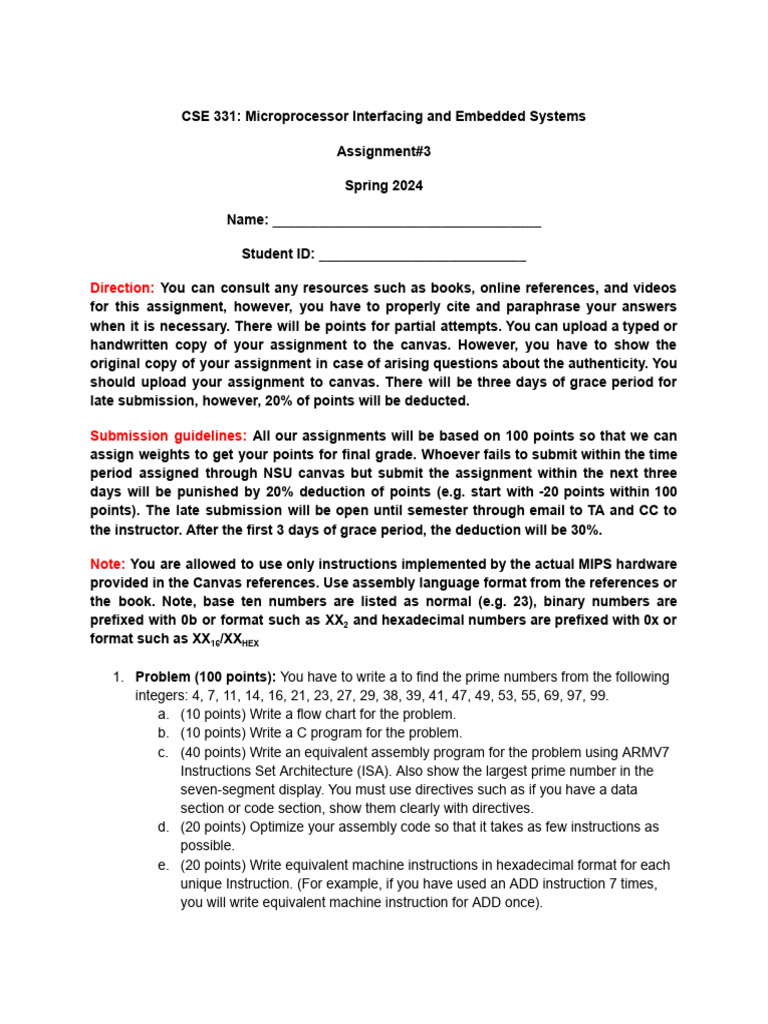 CSE-331-Assignment3_Spring_2024 | PDF | Computing | Classes Of Computers