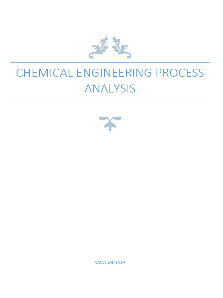 Chemical Engineering Process Analysis | PDF | Mole (Unit) | Stoichiometry