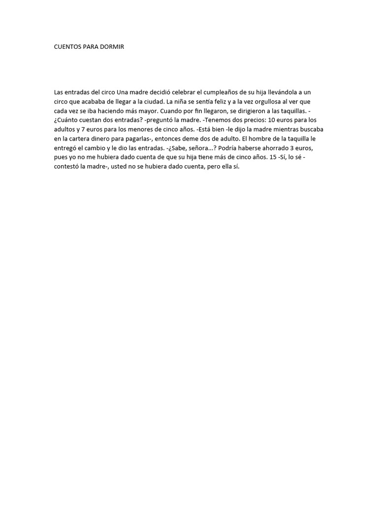 Cuentos Para Niños Pdf