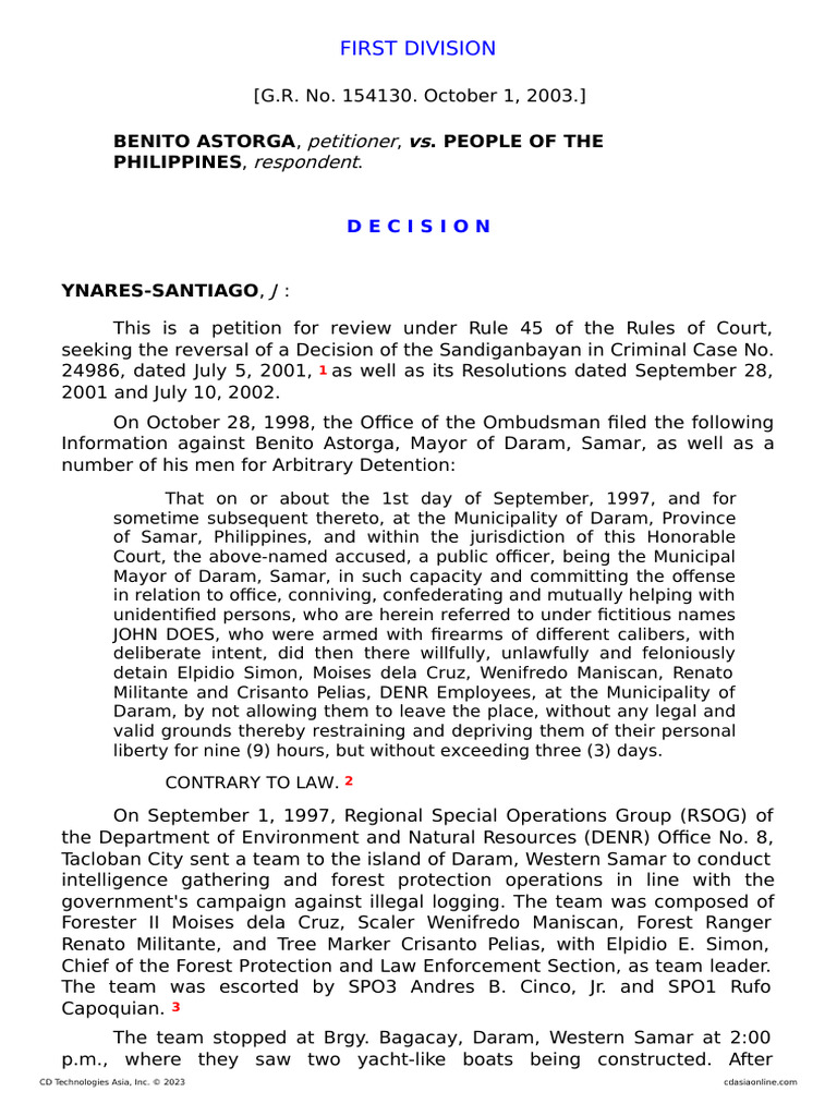 FOR REVIEW ONLY Astorga v. People | PDF | Detention (Imprisonment) | Crimes FOR REVIEW ONLY Astorga v. People | PDF | Detention (Imprisonment) | Crimes