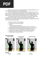 Netball Officiating Signals | PDF | Hand | Arm