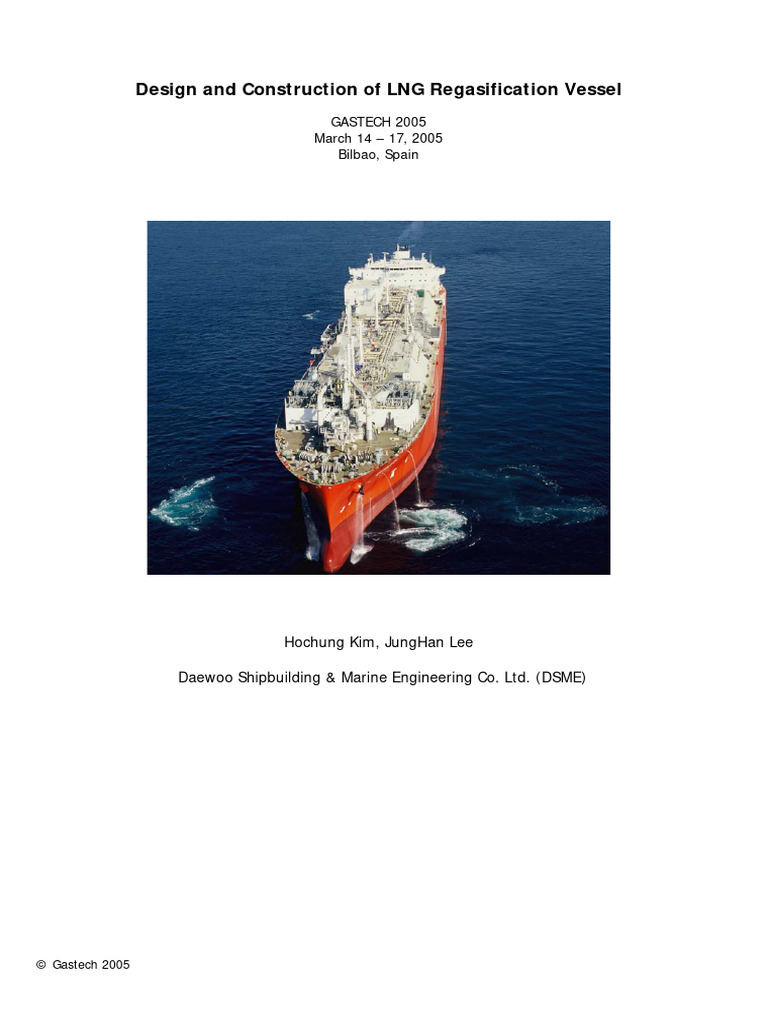LNG Regasification Vessel Design | PDF | Liquefied Natural Gas | Pump