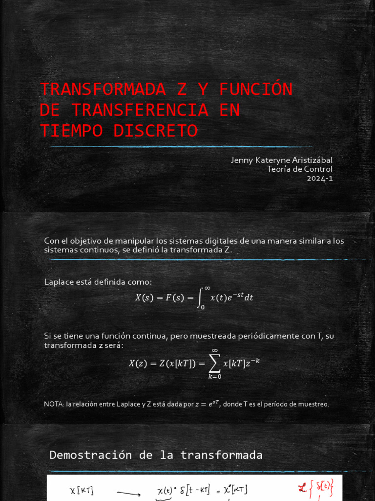 6. TRANSFORMADA Z Y FUNCIÓN DE TRANSFERENCIA EN TIEMPO | PDF | Linealidad | Funciones y mapeos