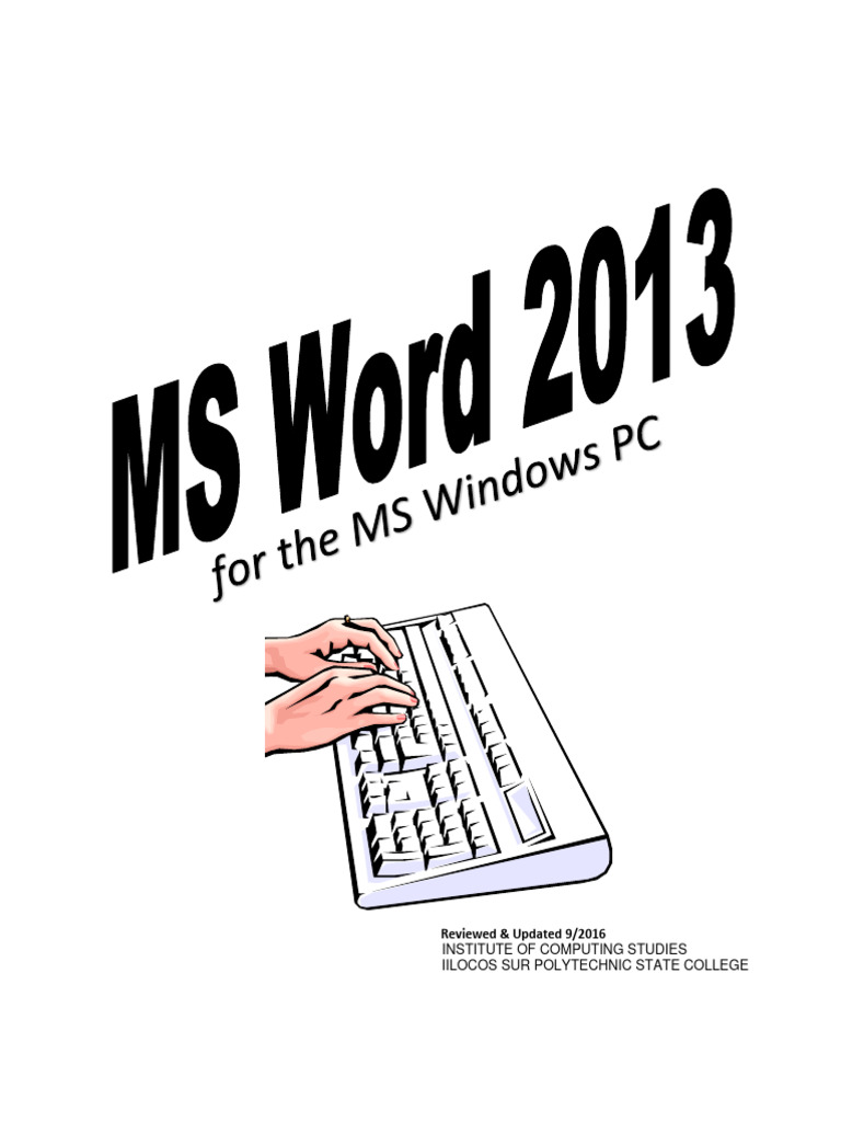 ISPSC - ICS (MS Word Module) | PDF | Microsoft Word | Window (Computing)