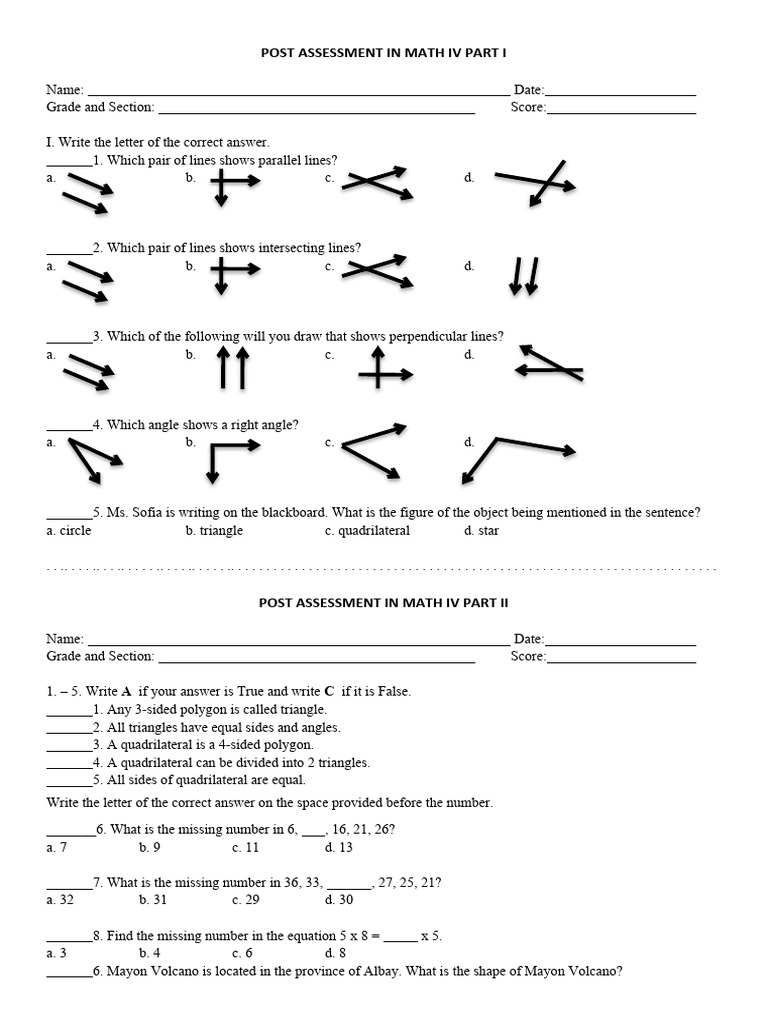 PT - MATHEMATICS 4 - Q3 Reviewer | PDF | Elementary Geometry ...