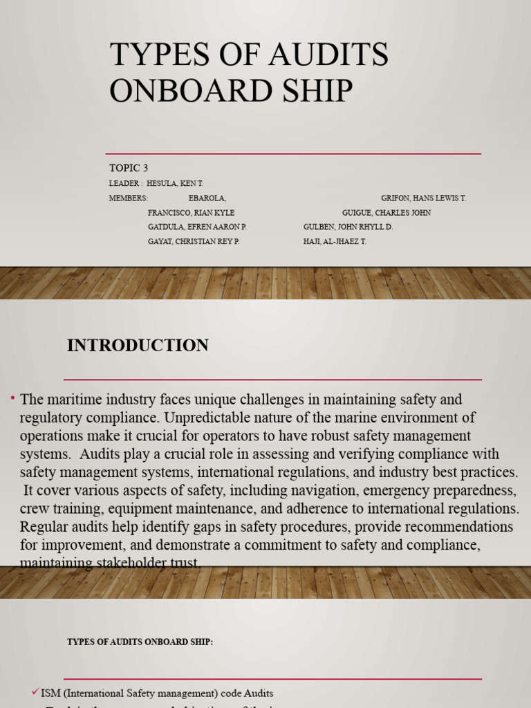 Types of Audits Onboard Ship SAS 3 | PDF | Audit | Computer Security
