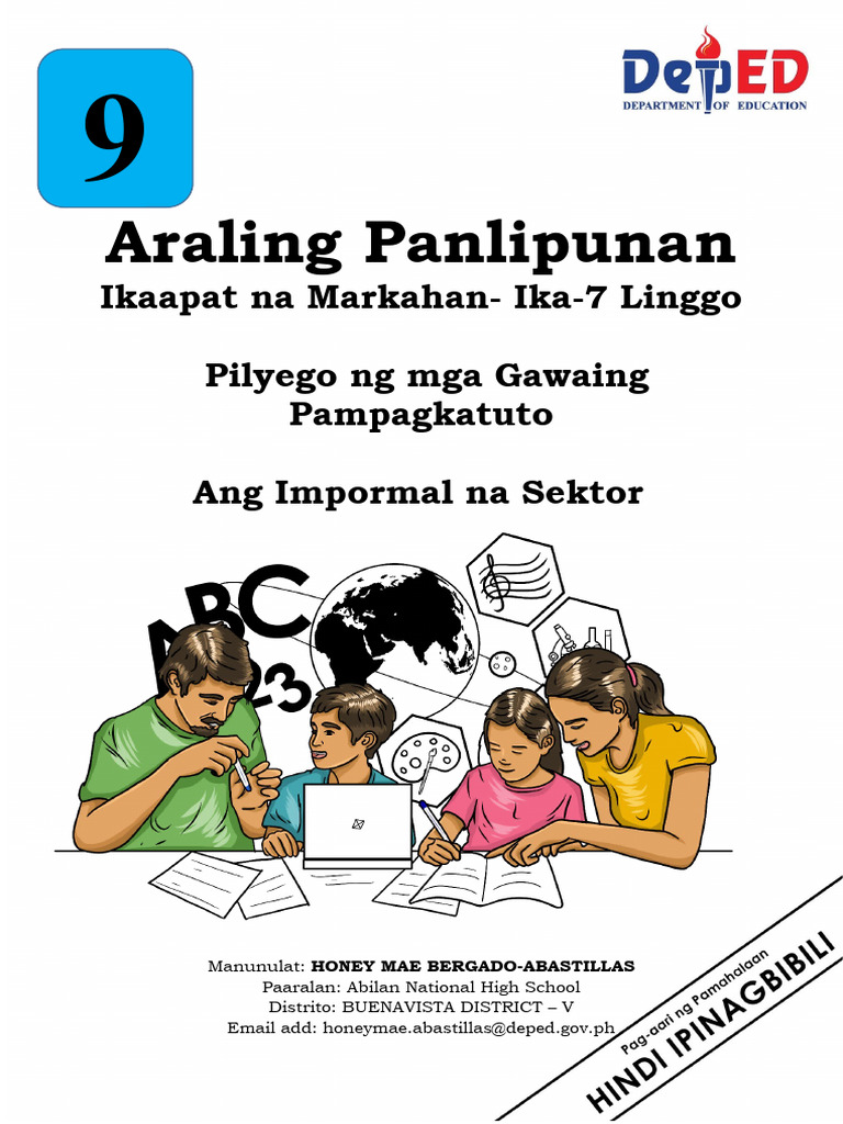 Q4 AP9 Week 7 Ang Impormal Na Sektor | PDF