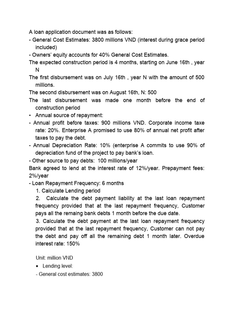Overdue Interest Exercise | PDF | Debt | Loans