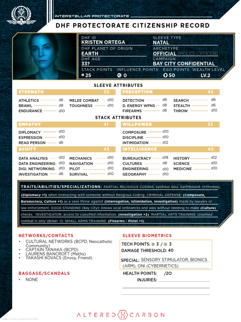 Altered Carbon Cast Character Sheets Pdf Securities